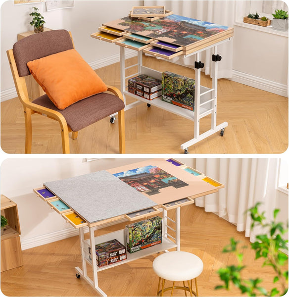 2000 Piece Foldable Jigsaw Puzzle Table with 2 Felt Cover – jigsawdepot