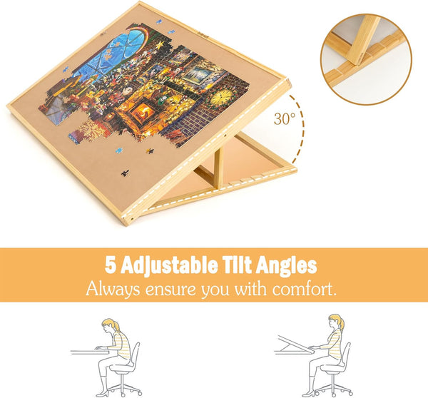 5-Tilting-Angle Portable Puzzle Table for Games Up to 1500 Pieces ...