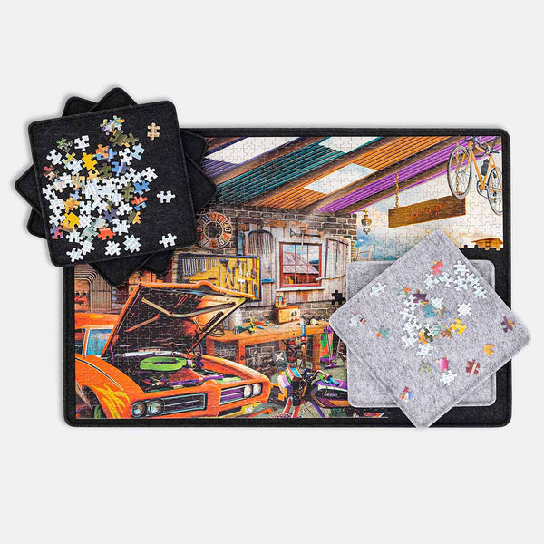 Portable Jigsaw Puzzle Board with 6 Sorting Trays for Up to 1000 Piece ...