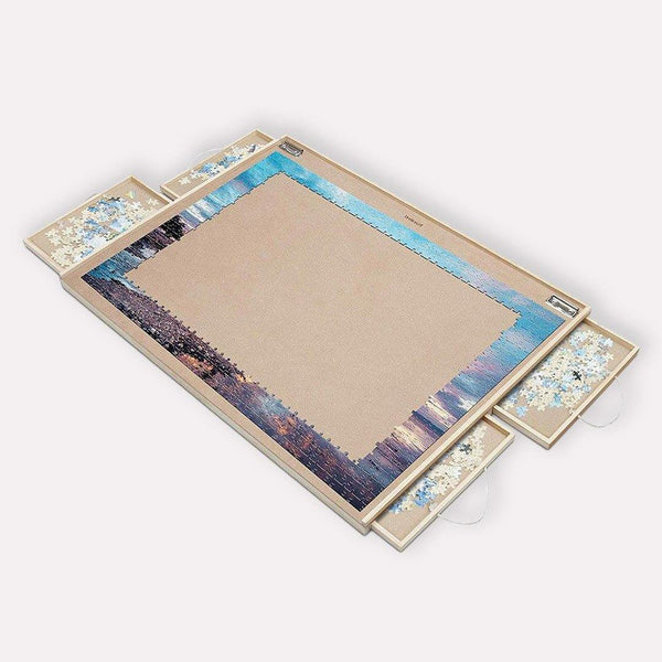 Best Wooden Jigsaw Puzzle Table Puzzle Board with Drawers and Cover ...